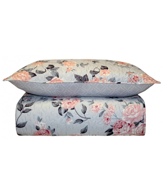 Colcha Rosa Bouquet Casal